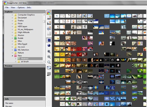 ImageSorter – Visually sort images by color, name, size, date and more